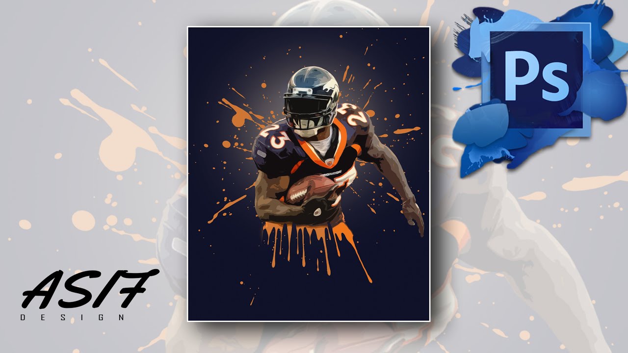 Ink Dripping Splatter Effect Poster design / Photoshop cc/ 2020 - YouTube