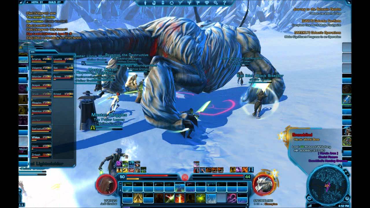 SWTOR: Snowblind world boss on Hoth - YouTube