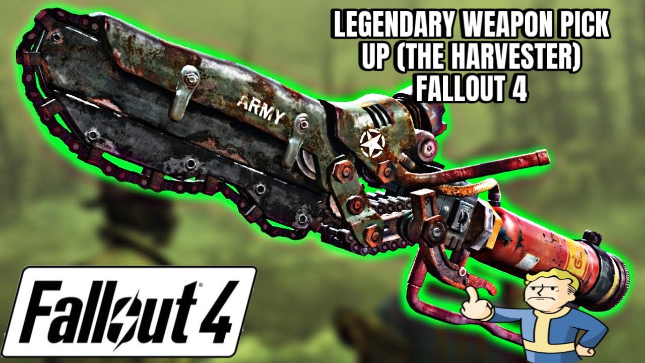 Fallout 4: HIDDEN LEGENDARY WEAPON PICK UP "THE HARVESTER" FOUND AT ...