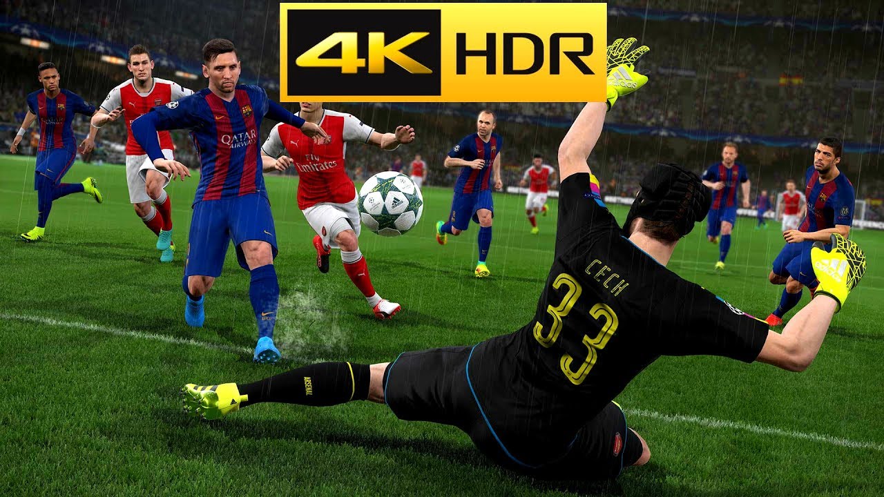 4K - HDR PRO EVOLUTION SOCCER 2018 GAMEPLAY MAX GRAPHICS PC - YouTube