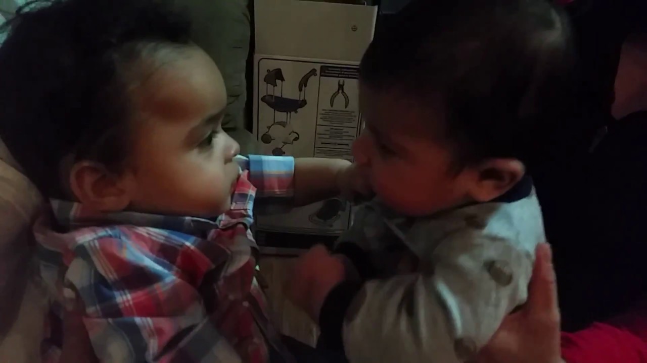 Two cute babies fighting - YouTube