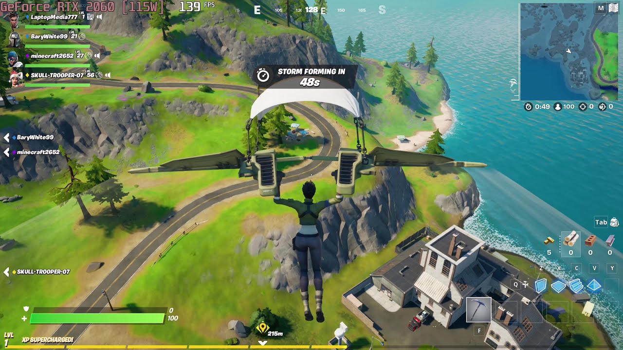 🎮 NVIDIA GeForce RTX 2060 [Laptop, 115W] - Fortnite gameplay benchmarks ...