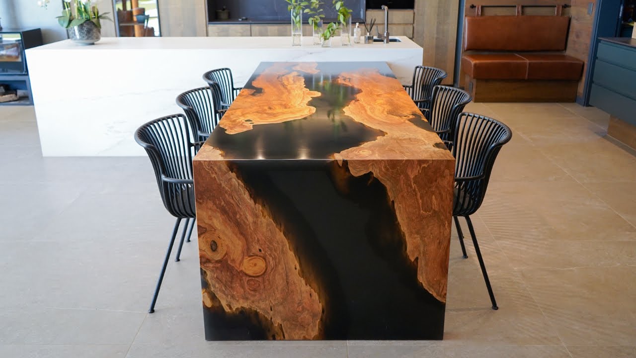 $35 000 WATERFALL Epoxy Table Build (USING DIY SKILLS) - YouTube