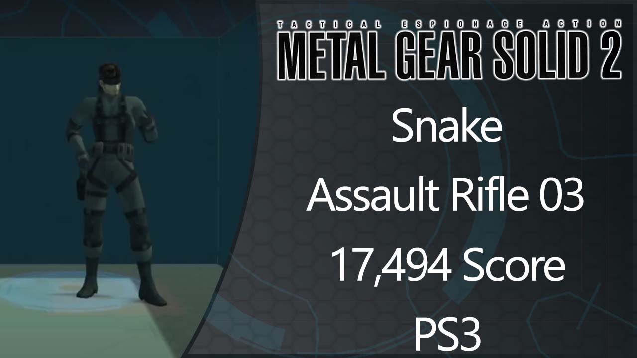 MGS2: HD Edition | PS3 | Snake | Weapon | Assault Rifle | Level 03 ...
