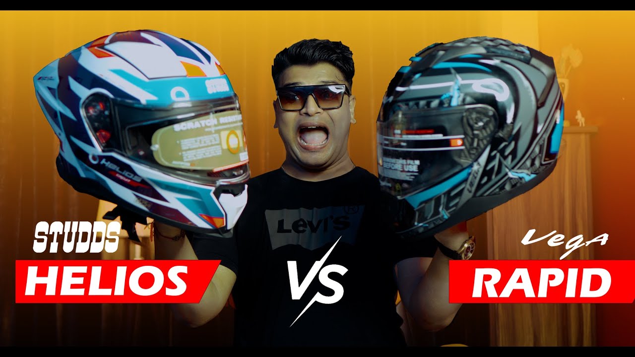 New Studds Helios Vs Vega Rapid Dx Draco Comparison😍 Best Helmet Under ...