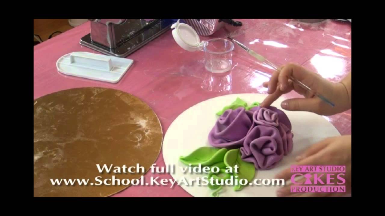 Easy Fondant Ribbon Roses - YouTube