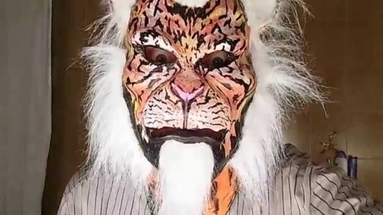 My Tiger man mask creation - YouTube