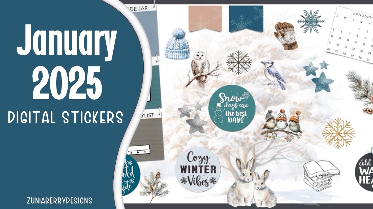 Digital Stickers January 2025 - YouTube