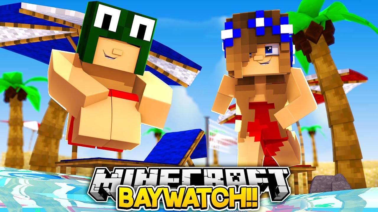 Minecraft Baywatch #1-LITTLE CARLY BECOMES A LIFEGUARD!! - YouTube