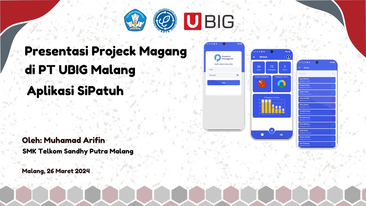 Presentasi Project Magang di PT. UBIG Malang dengan Nama Project ...