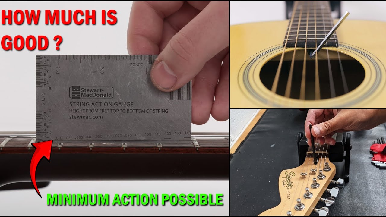 How to achieve minimum action possible In Guitar ? - YouTube