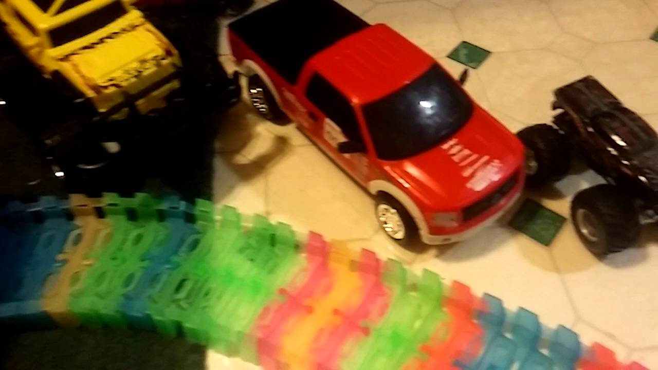 Light up track cars - YouTube