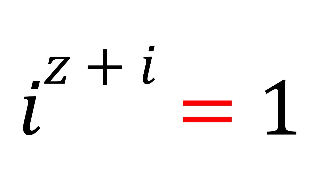 An Imaginary Exponential Equation | Problem 346 - YouTube