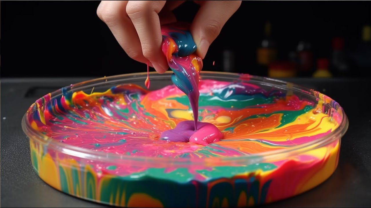 Watch And Relax As I Cut A Amazing Colorful Slime Figures ASMR - YouTube