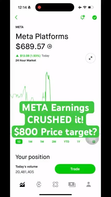 META Earnings CRUSHED It! 🚀 Huge Beat & $800 Price Target?! #meta # ...