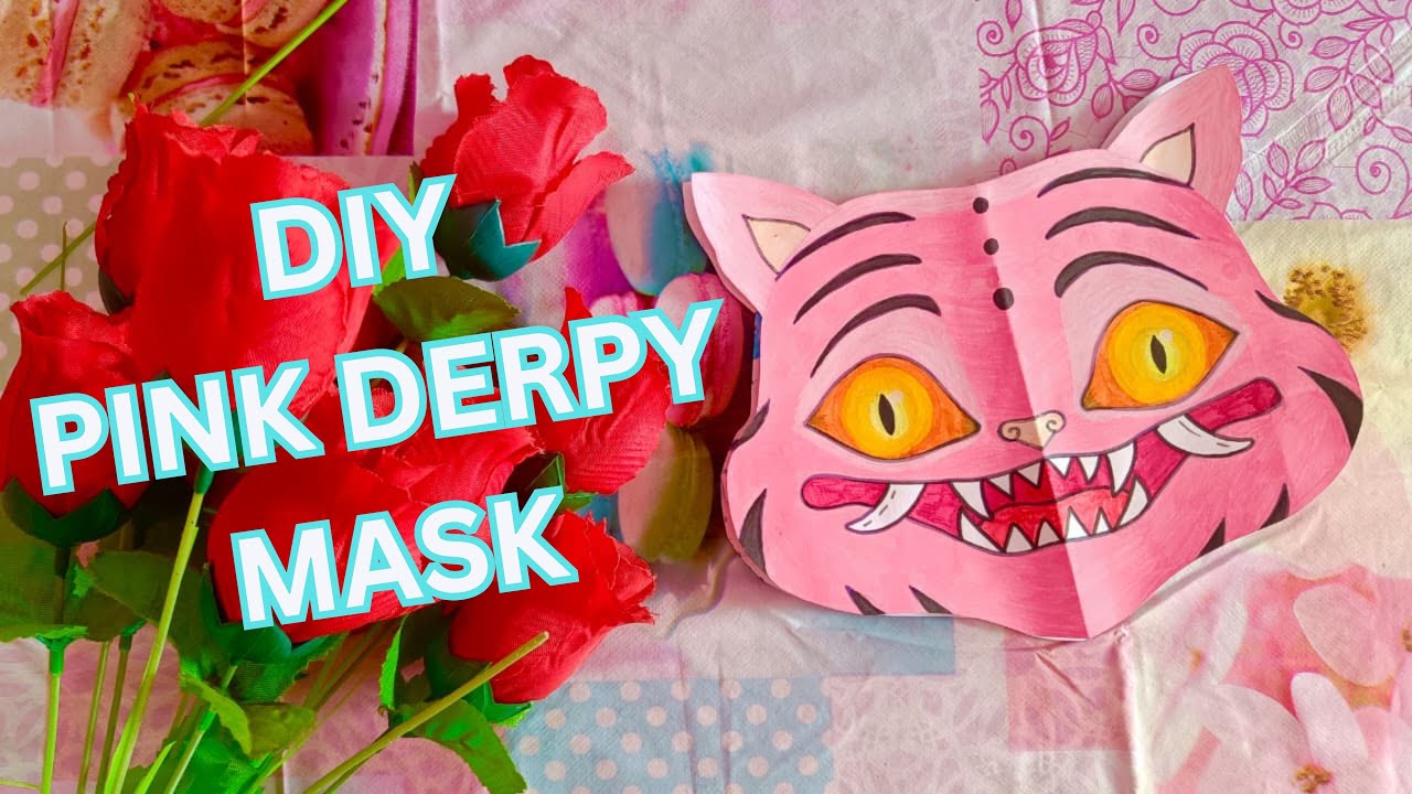 DIY Pink Derpy Tiger Mask 🐯👅💌 from Kpop Demon Hunters | Easy Halloween ...