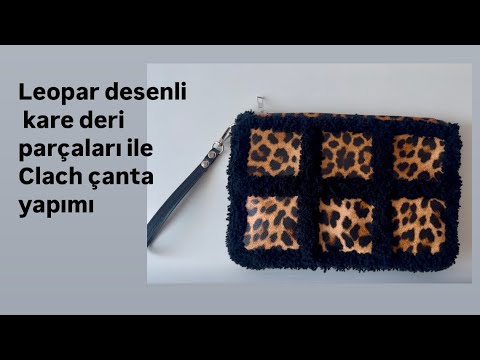 Leopar Desenli Örgü clach Çanta Yapımı | Kolay Anlatım