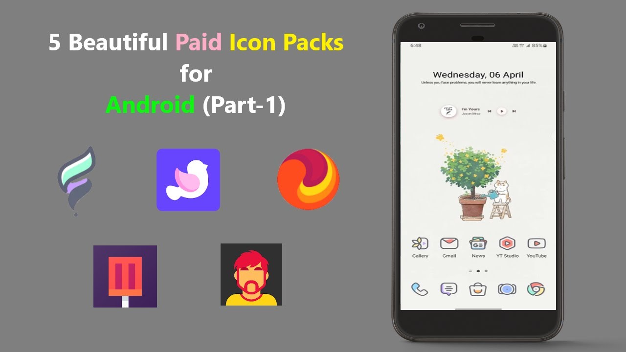 5 Beautiful Paid Icon Packs for Android (Part-1) - YouTube