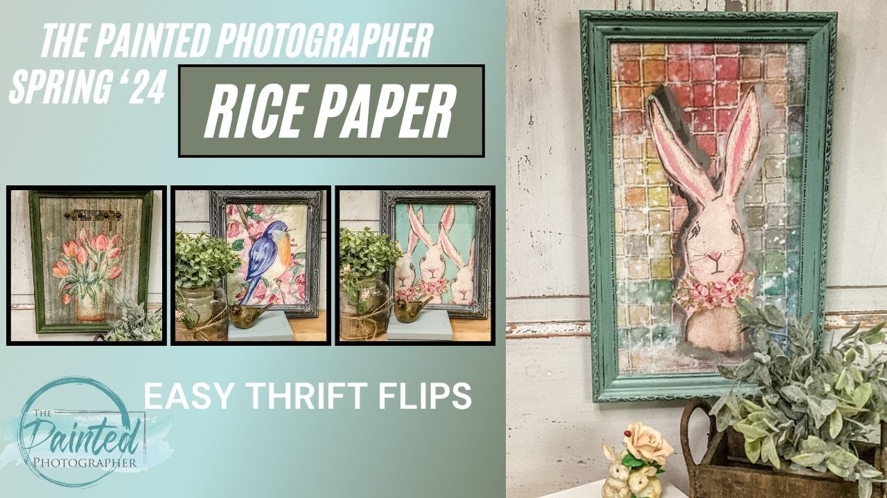 Thrift Haul Frames - Easy Upcycle with Rice Paper - YouTube