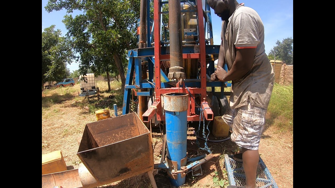 Forage à câble - passer à un câble en acier - YouTube