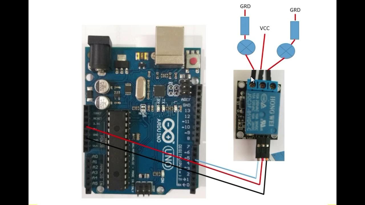 Relay dengan arduino uno - YouTube