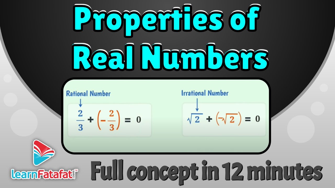 Class 9 Maths Number Systems - Properties of Real Numbers ...