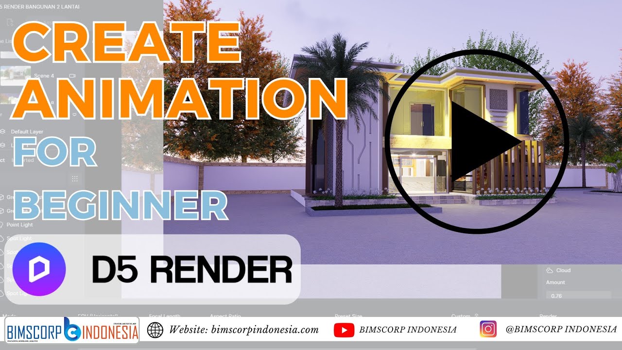 Basic Create Animation D5 Render _ PART 8/15 _BIMSCORP INDONESIA - YouTube
