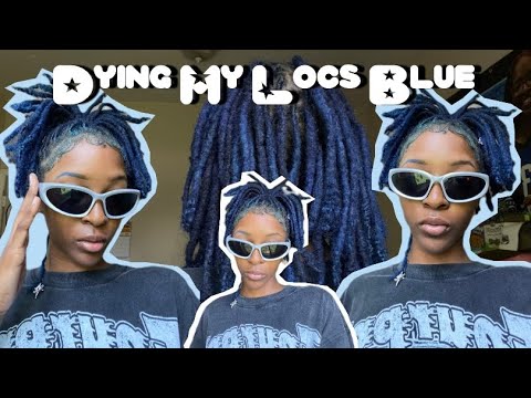 BLEACHING AND DYING MY LOCS BLUE | bleaching tips + new intro ...