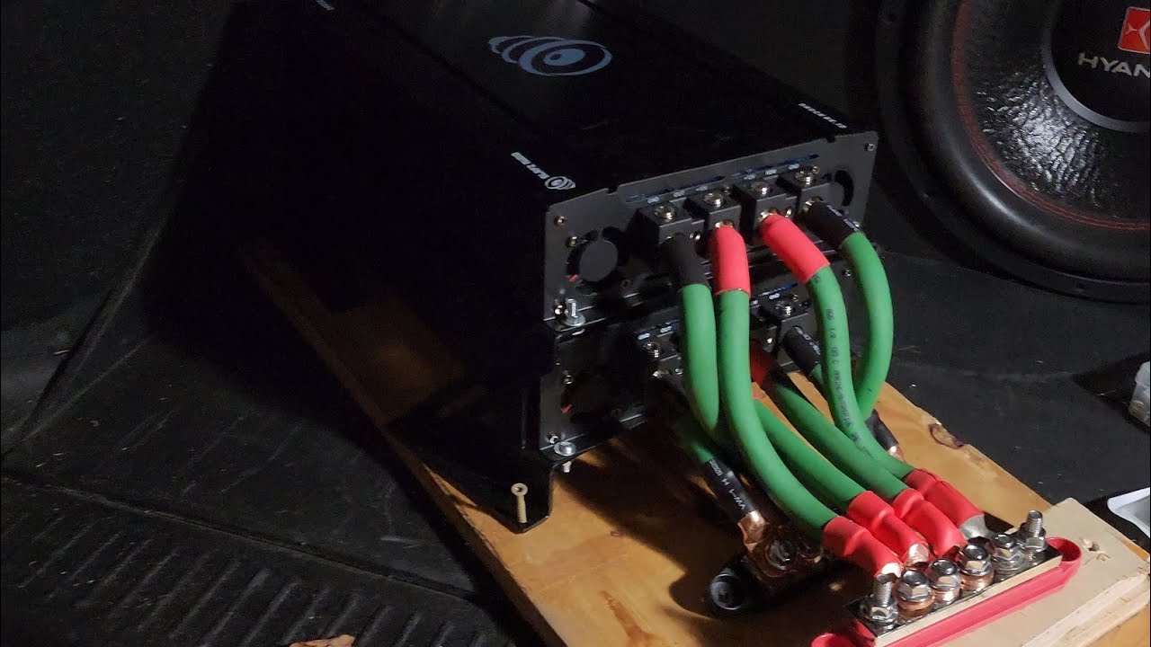building the Double amp rack 16000watts @slapzaudio @BassAddict91 ...