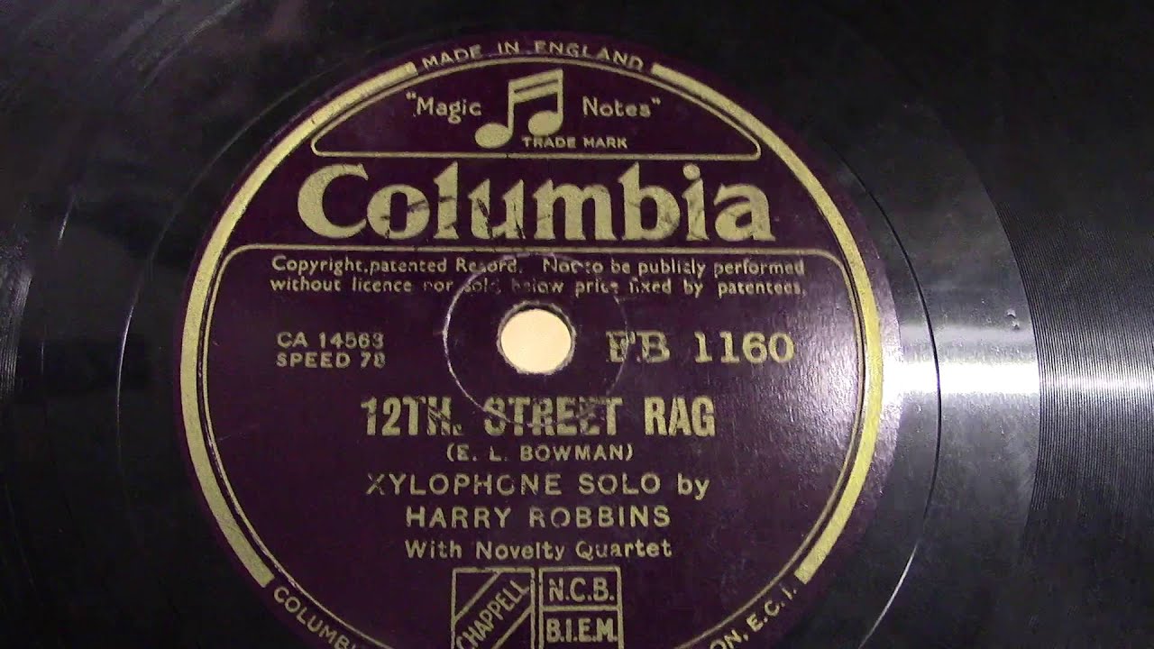 Harry Robbins (xylophone): 12th street rag. (1934). - YouTube