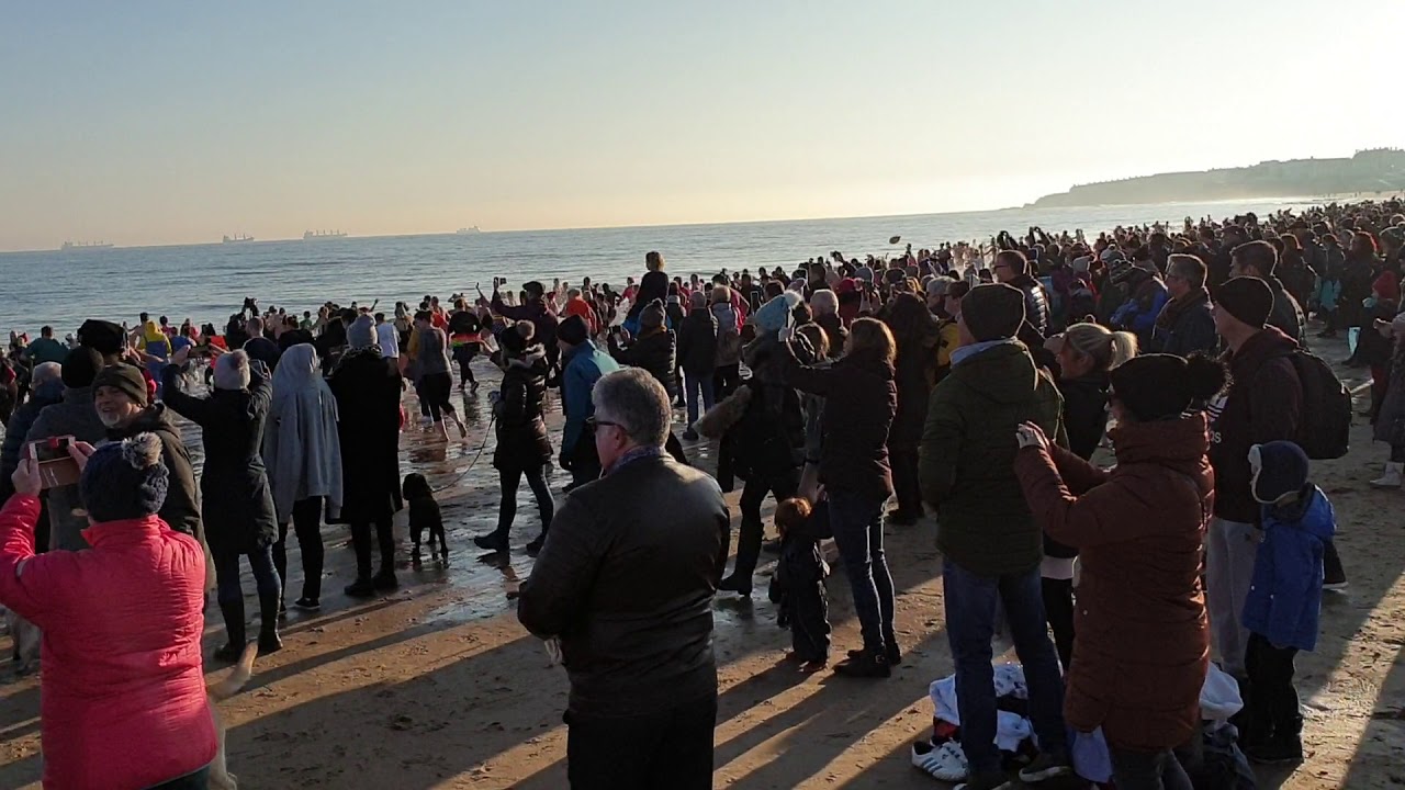 Whitley Bay New Year Swim - YouTube