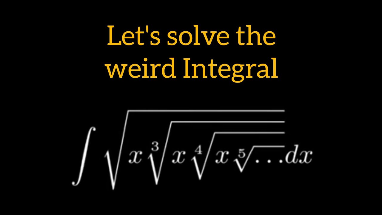 Solving A weird Integral, #mathematics #maths #algebra #calculus # ...
