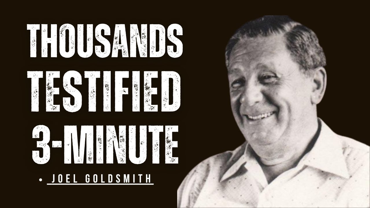 Joel Goldsmith's 3-MINUTE Meditation That HEALS Everything (Thousands ...