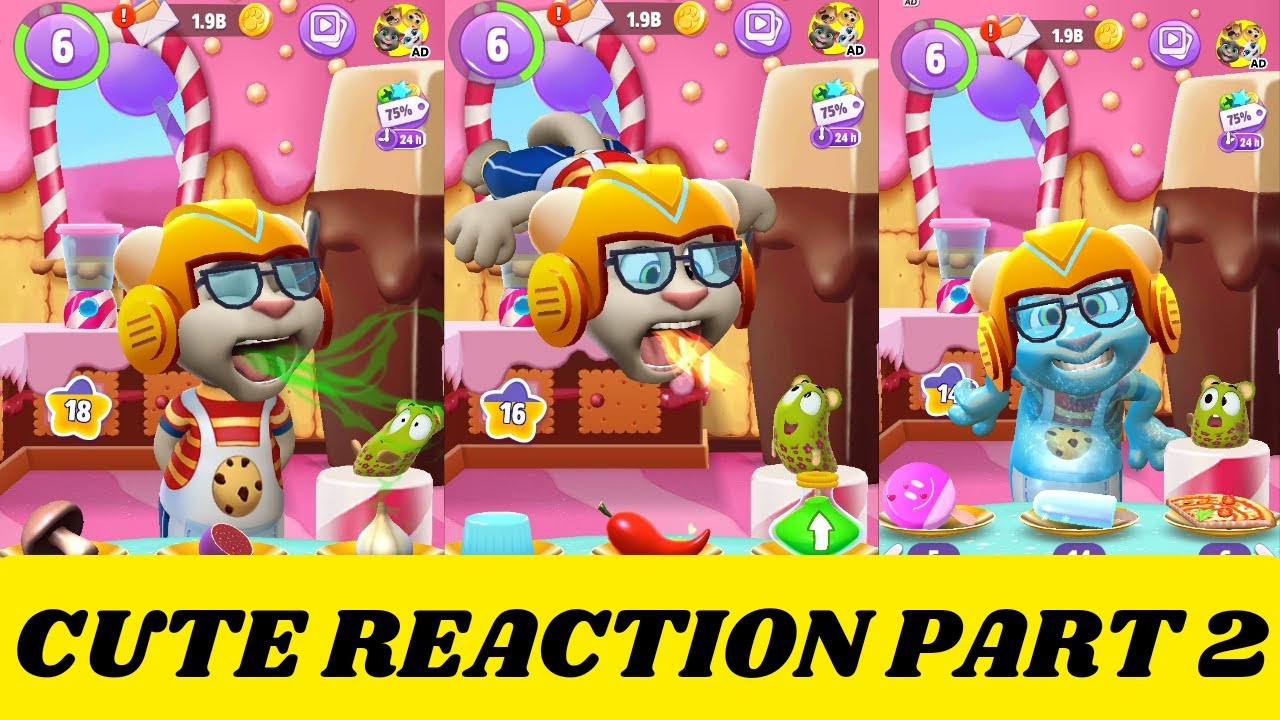 Tom Cute Reaction | Part 2 | My Talking Tom 🤣 - YouTube