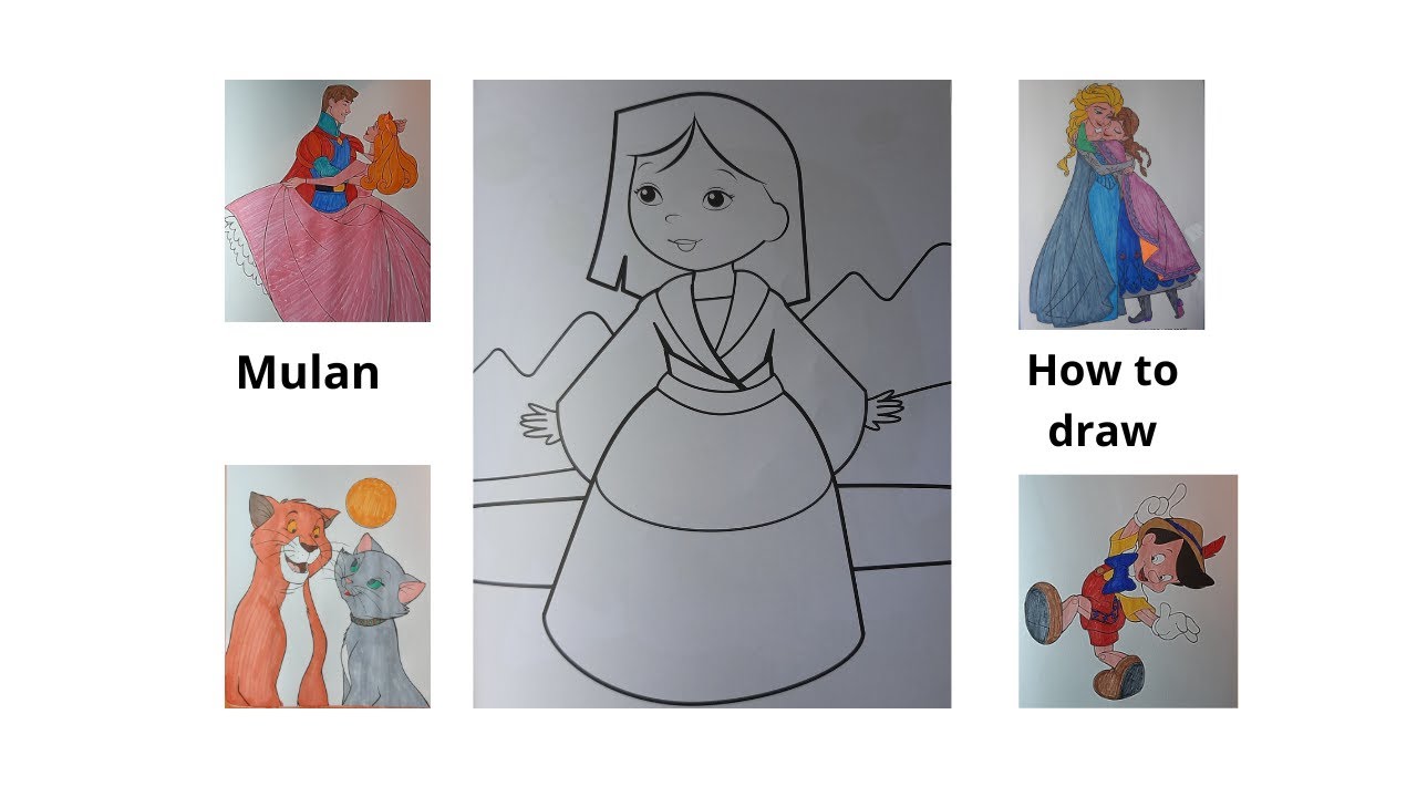 How to draw a Mulan, if you are not an artist DIY Teach children to ...