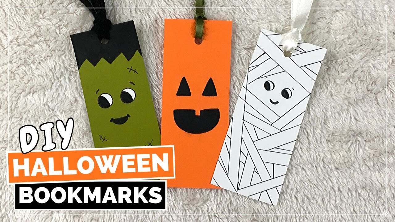 3 Easy DIY Halloween Bookmarks | DIY Mummy, Pumpkin & Frankenstein ...