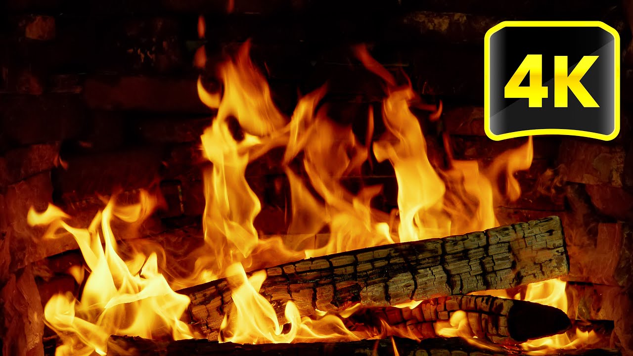 🔥HIGH QUALITY FIREPLACE 4K ULTRA HD for TV with Relaxing Fireplace ...