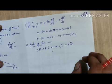 (L-4) Chemical Kinetics || Calculation for Initial rate || Rate of ...