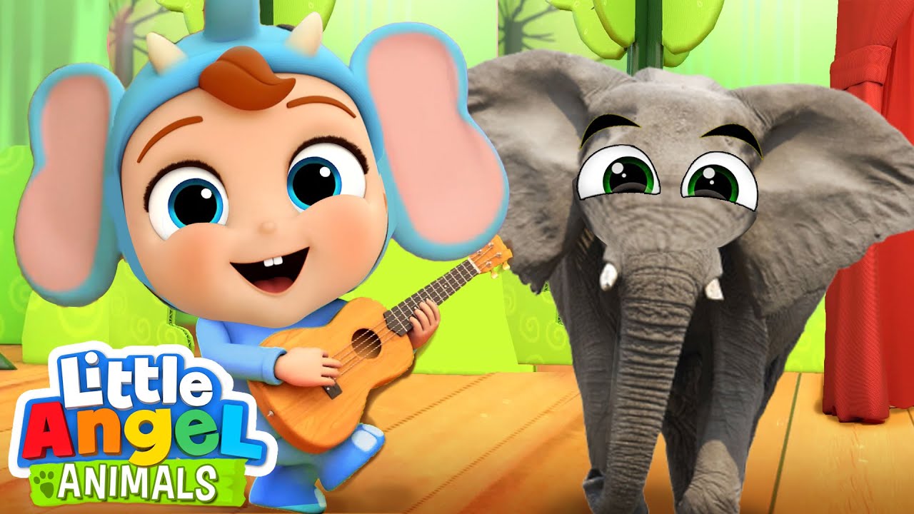10 Little Elephants | Fun Animal Sing Along Songs by Little Angel ...