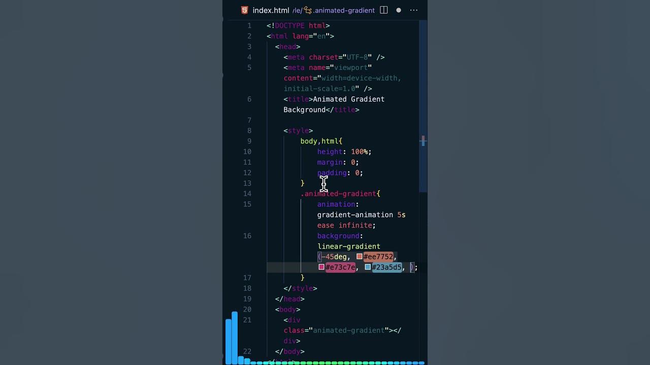 Html Css Animated Gradient Background Youtube
