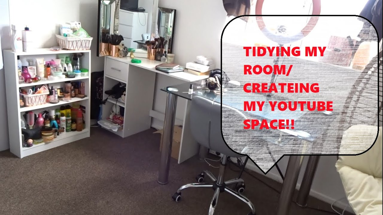CREATING A YOUTUBE SPACE- reorganising my bedroom/filming area. - YouTube