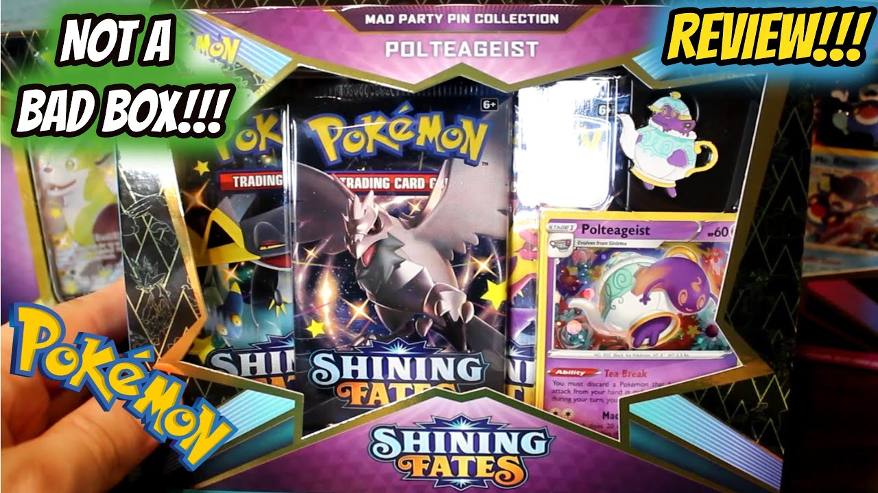 Shining Fates Pin Box Opening: Polteageist Pokémon Pin Collection - YouTube