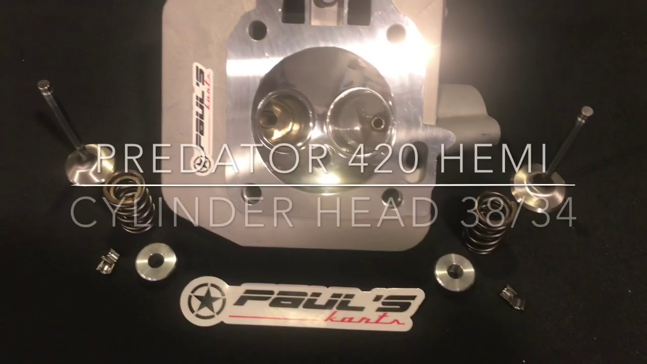 Predator 420 Hemi head, ported, polished, 38/34 valves // Paul’s karts ...
