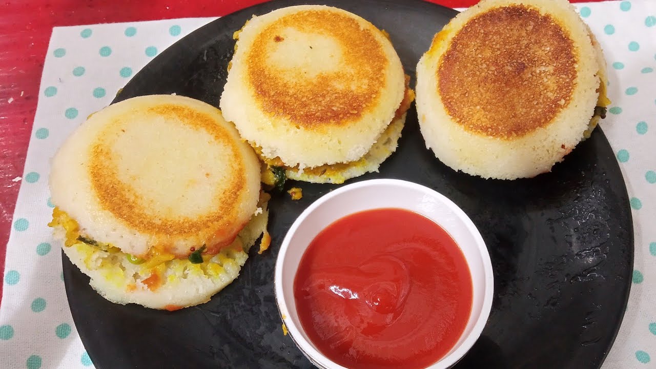 1 कप सूजी, 2 चम्मच तेल से बनाओ Healthy नाश्ता | Idli Burgers Breakfast ...