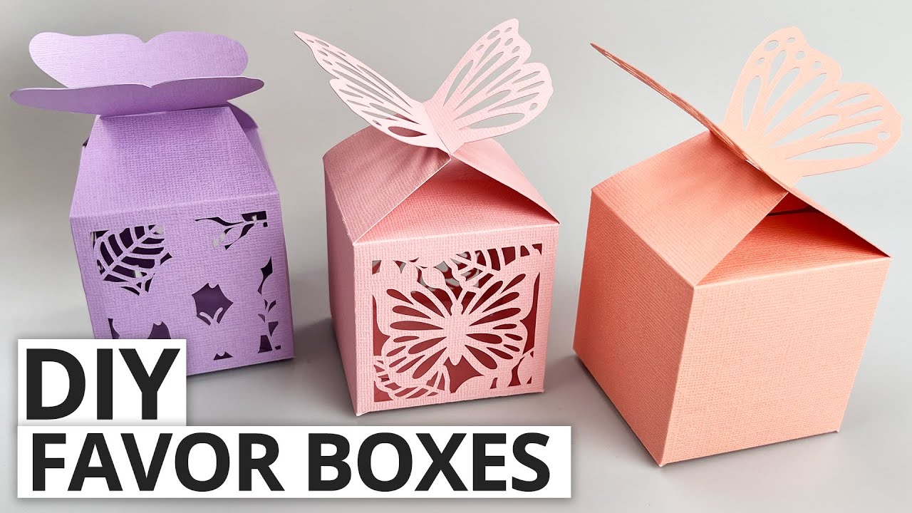DIY Butterfly Favor Box - YouTube
