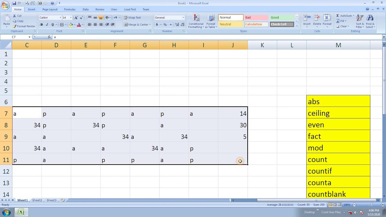 MS Excel- Math Formula | Hartron Skill Centre, Near Jat College, Hisar ...