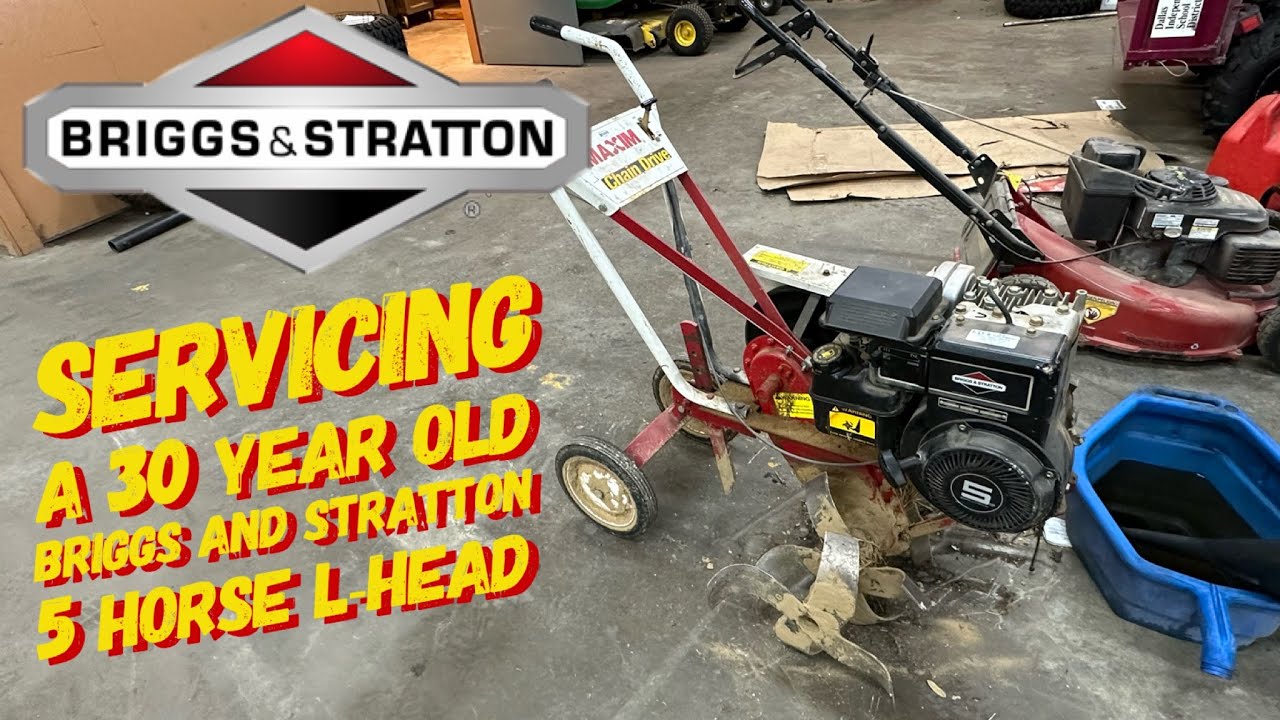SERVICING A 30 YEAR OLD FLAT HEAD BRIGGS AND STRATTON ENGINE - YouTube