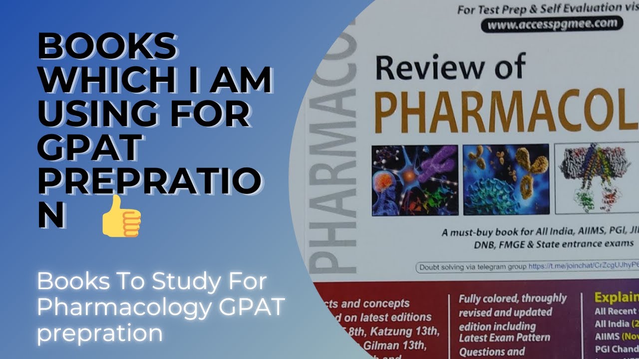 Books To Study For Pharmacology GPAT prepration || GPAT Final Year ...