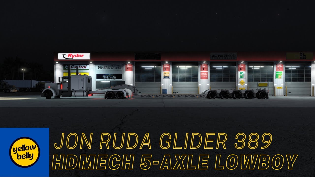 97,000 lbs on a 5-Axle Lowboy - Jon Ruda Glider 389 w/ ZEEMODS DD60 ...