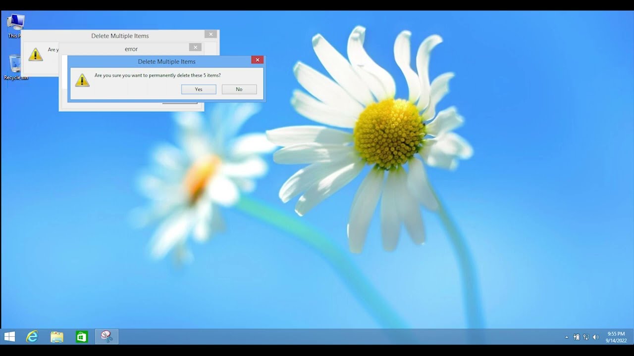 windows 8 crazy error preview - YouTube